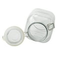 Mainstays Lock Lid Jar 106 OZ Clear Glass Kitchen Storage with Airtight ...