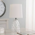 Mainstays Mini Clear Glass Table Lamp with Shade 12.75 in height, Geo ...