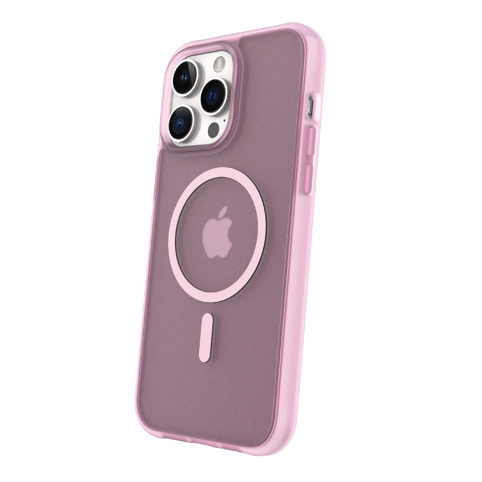 onn. MagSafe Compatible Phone Case for iPhone 14 Pro Max - Frosted Pink ...