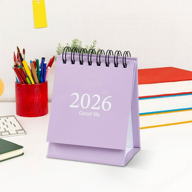 Mini Desk Calendar Desktop Ornament for 2026, Functional Desktop ...