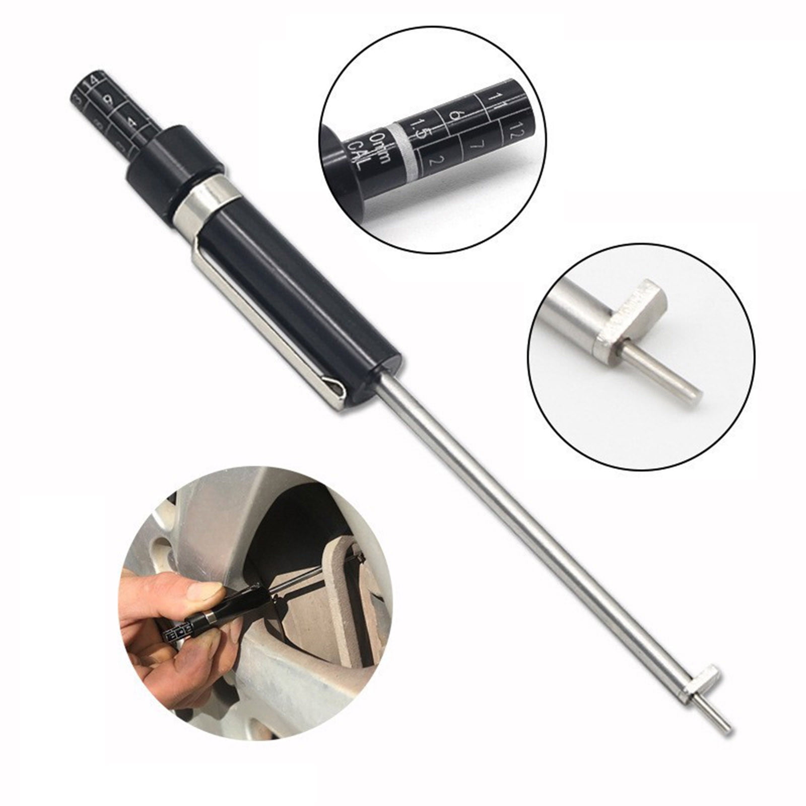 Universal Brake Checker Universal Brake Pad Measure Tool - Slim Gauge ...