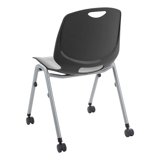 Learniture Academic Mobile Stack Chair -Black (Pack of 4) - Walmart.com