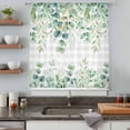 Eucalyptus Leaves Semi Sheer Curtains Drapes for Living Room, Bedroom ...