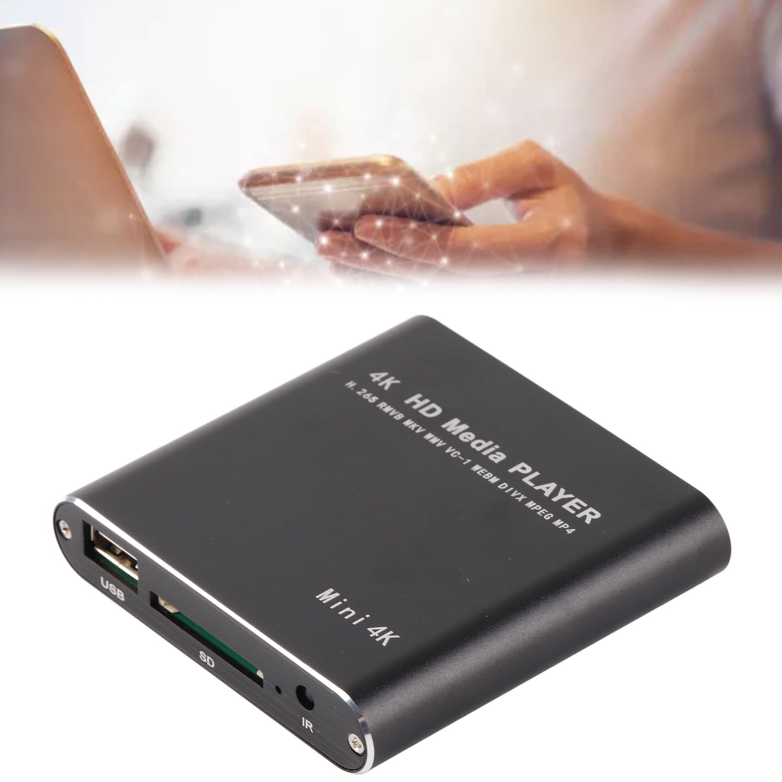 Reproductor Multimedia HD, Compatible Con 4K Mini Full-HD Ultra ...