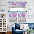 Boho Butterfly Kitchen Curtains and Valances Set, Wildflowers Grass ...