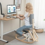 Gymax Ergonomic Kneeling Chair Upright Posture Polyester Support Chair ...