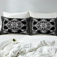 Adults Black Damask Bed Sheets Gothic Vintage Floral Sheets King ...