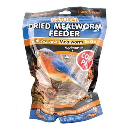 Unipet Usa 084105 Natural Reed Feeder with 2oz Pack of Mealworm To Go ...