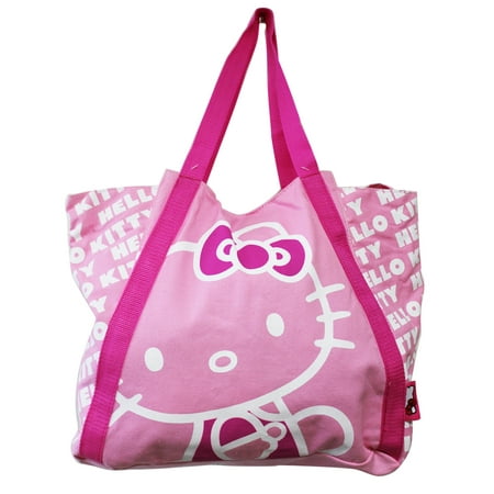 Hello Kitty Light Pink Colored Medium Size Canvas Tote Bag - Walmart.com