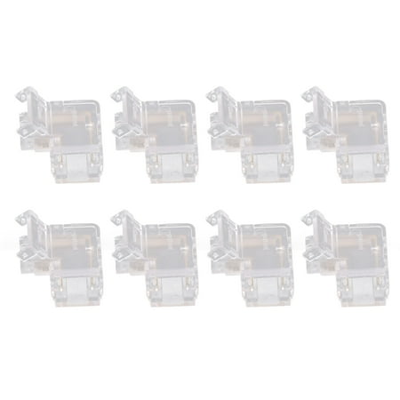 L Shape Strip Light Adapter, Transparent Strip Light Connector 2 Pin ...