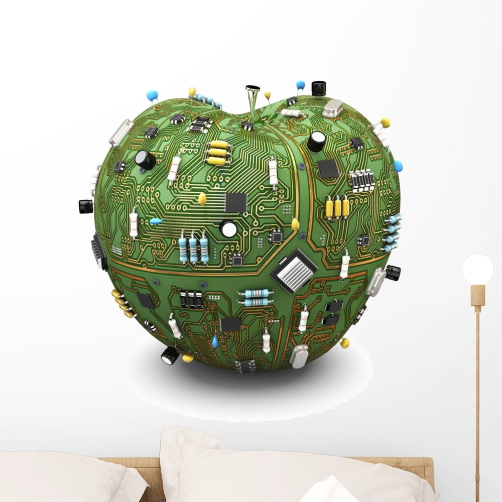 Data Apple Wall Decal by Wallmonkeys Peel and Stick Graphic (24 in W x ...