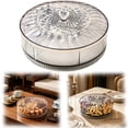 BIZHUA Gray 7 Compartment Rotating Tray, 26x12cm Plastic Spice Rack for ...
