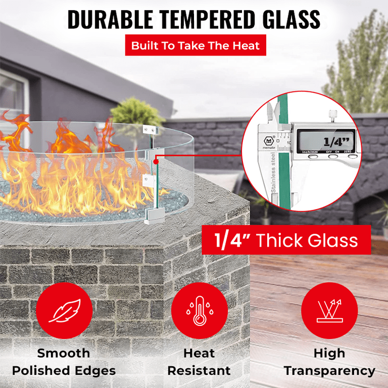 Fire Pit Tempered Glass Gensun Fire Pit Wind Screens Ultra Modern