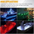 6Pcs 4LED RGBW Boat Courtesy Lights, 4-color 3.8'' Oval Waterproof ...