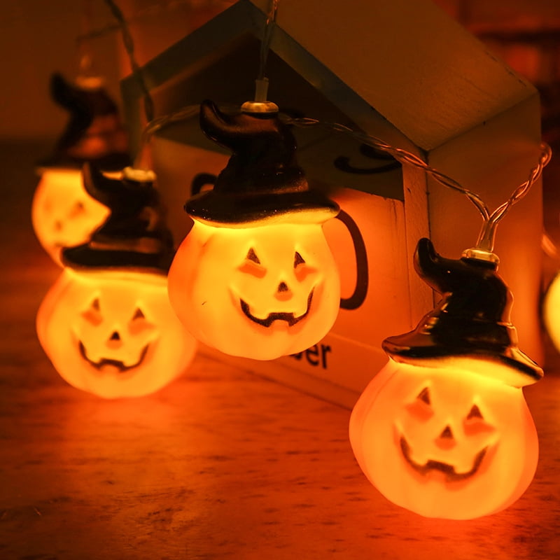 Halloween Pumpkin Lights String Led Ghost Festival Ghost Decorative ...