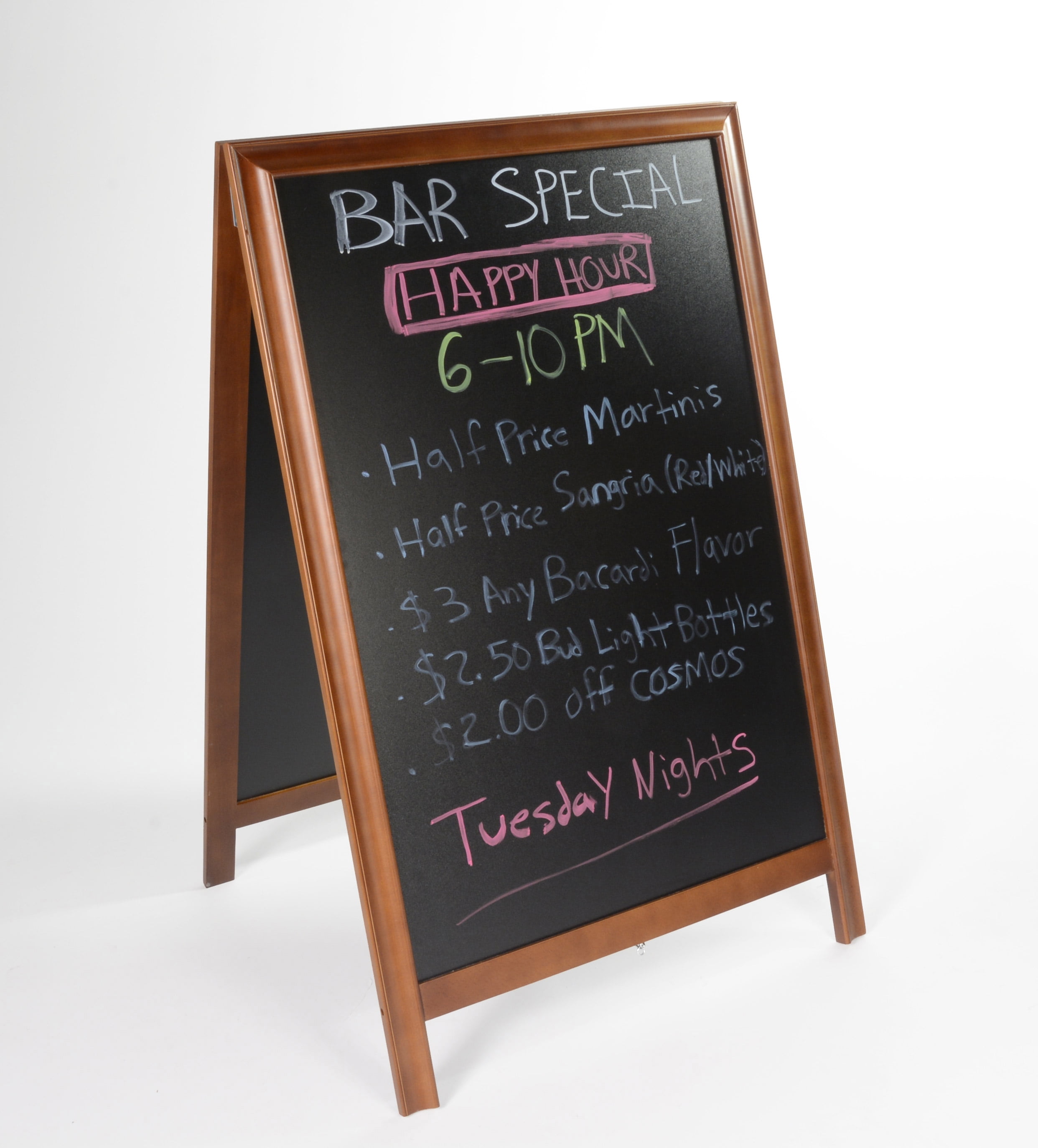 Write-on Sandwich Board for Wet and Dry-erase Markers, 2-sided A-frame ...