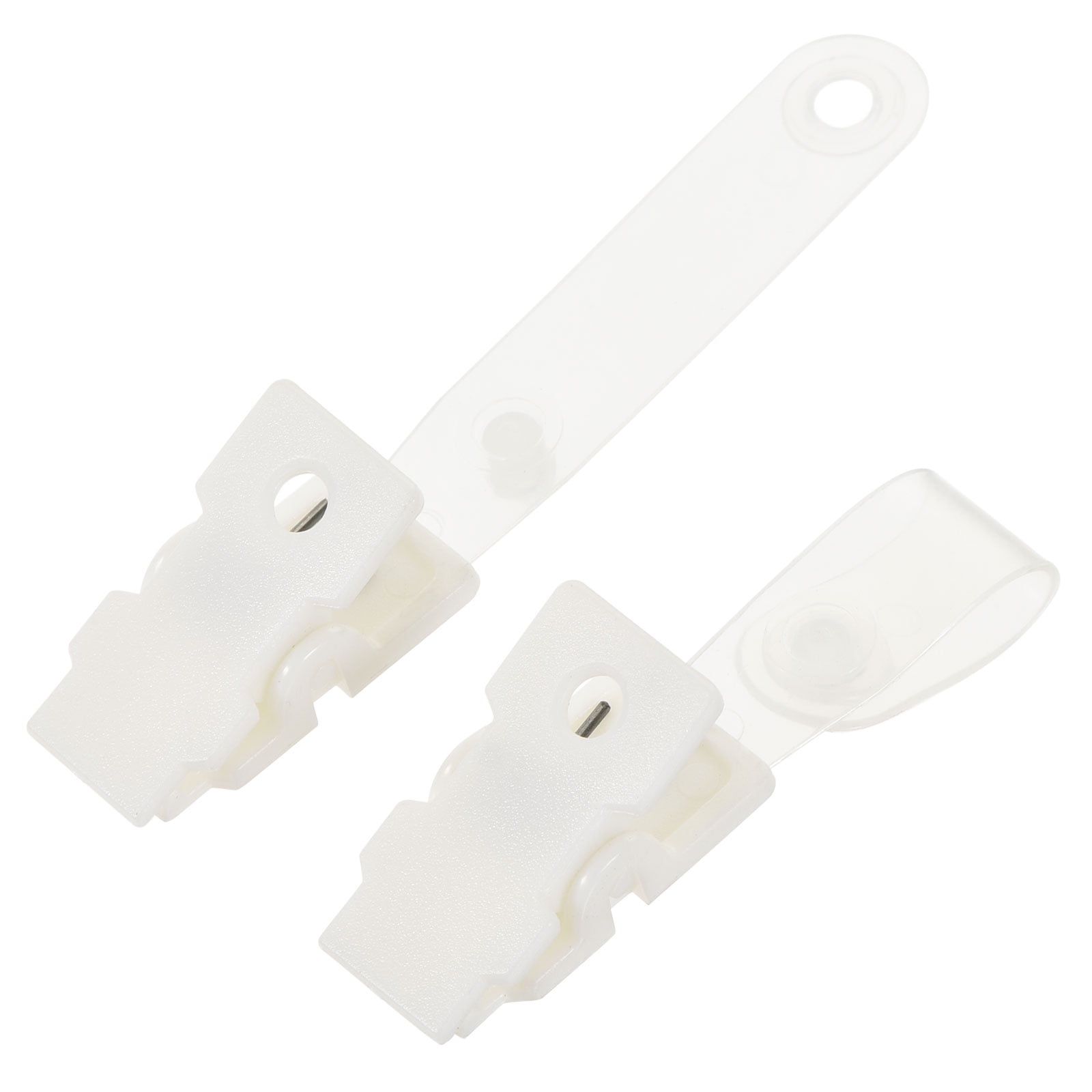 Uxcell Plastic Badge Clips with Clear PVC Straps for ID Cards Holders ...