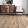nuLOOM Rigo Hand Woven Farmhouse Jute Area Rug, 7' Round, Natural ...