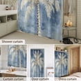 Bathroom Shower Curtain Tropical Large Palm Tree Waterproof Shower ...