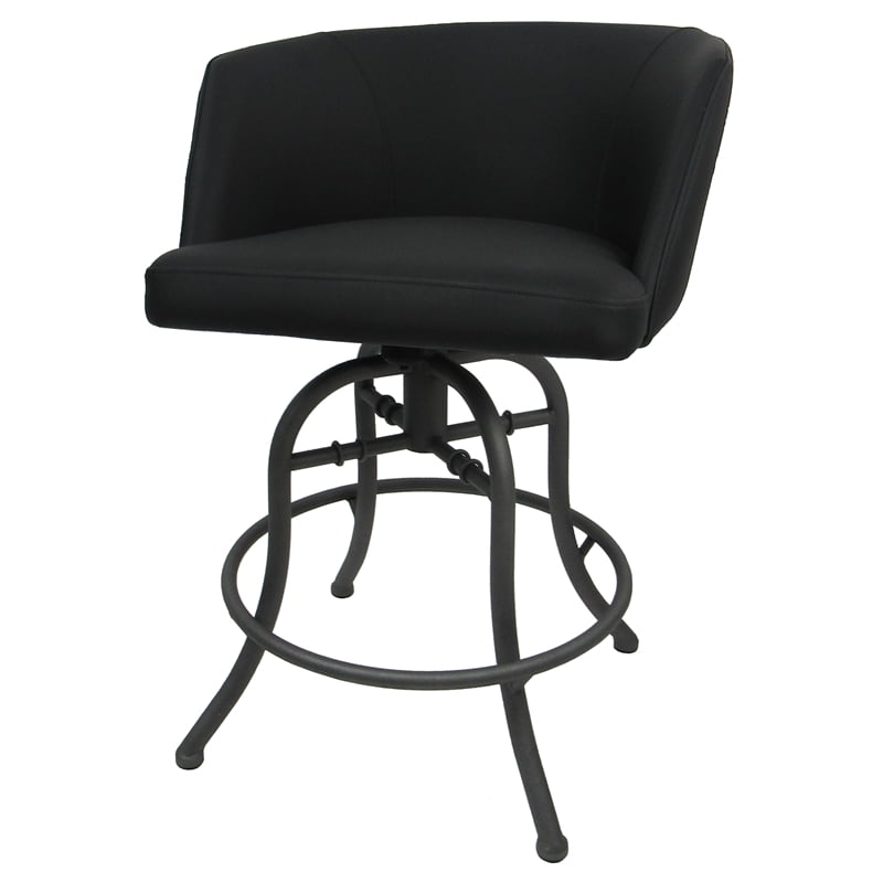 Swivel Tilt Counter Metal Bar Stool 26" Joey - Black Lava - Grey ...