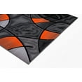 Electric Orange/Grey/Silver/Black/Abstract Area Rug Modern Contemporary ...