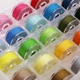 36PCS Prewound Plastic Class 15 Bobbins with Thread & Clear Case – Fits ...