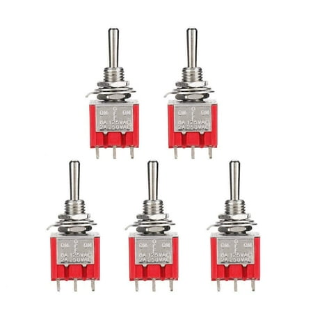 3PDT Toggle Switch, 5Pcs Mini Toggle Switch 9 Pin3 Position On/Off Mini ...