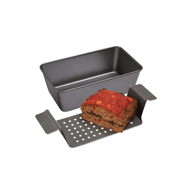 Qtmnekly 12 Inch Professional Healthy Meatloaf Pan Non-Stick Barbecue ...