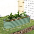 6.4' x 2' x 1.4' Galvanized Raised Garden Bed Kit, Metal Planter Box ...