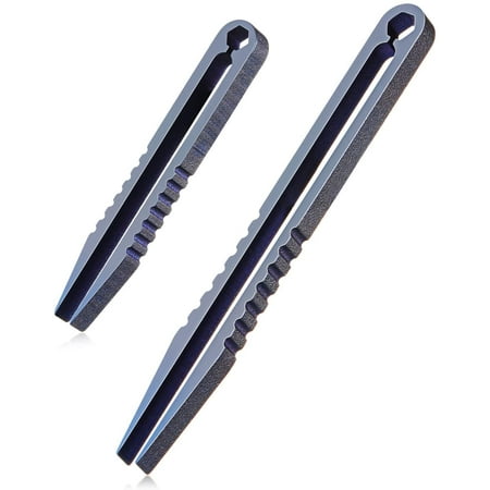 2 Pieces Mini Titanium Tweezers Portable Titanium Alloy Tweezers EDC ...