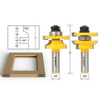 Free Shipping! Yonico Rail & stile Router Bit Set- Matched 2 Bit LARGE ...