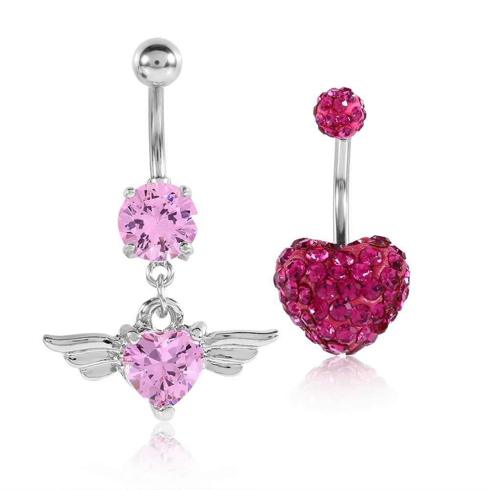 Click here for Gashomeca Rhinestone Belly Ring 2pcs/Set Rhineston... prices