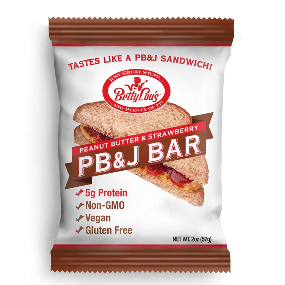 Betty Lou's PB&J Snack Bars, Gluten Free, Vegan, Strawberry 12 Ct ...