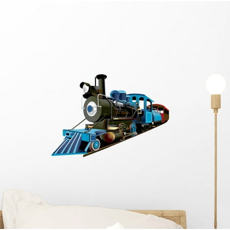 Blue Steam Engine Train Wall Decal Sticker, Wallmonkeys Peel & Stick ...