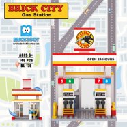 BricKunion Mini Module City Petrol Station Building Block Set - 162 ...