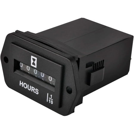 （DC 6-80V)Runleader Mechanical Hour Meter TOT Hours Accumulating Data ...
