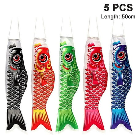 5-piece Set Carp Flag Windsock Carp Colorful Art Gifts Fish Wind ...