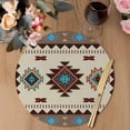 Boho Southwest Round Placemats Set of 8, Braided Polypropylene Place ...