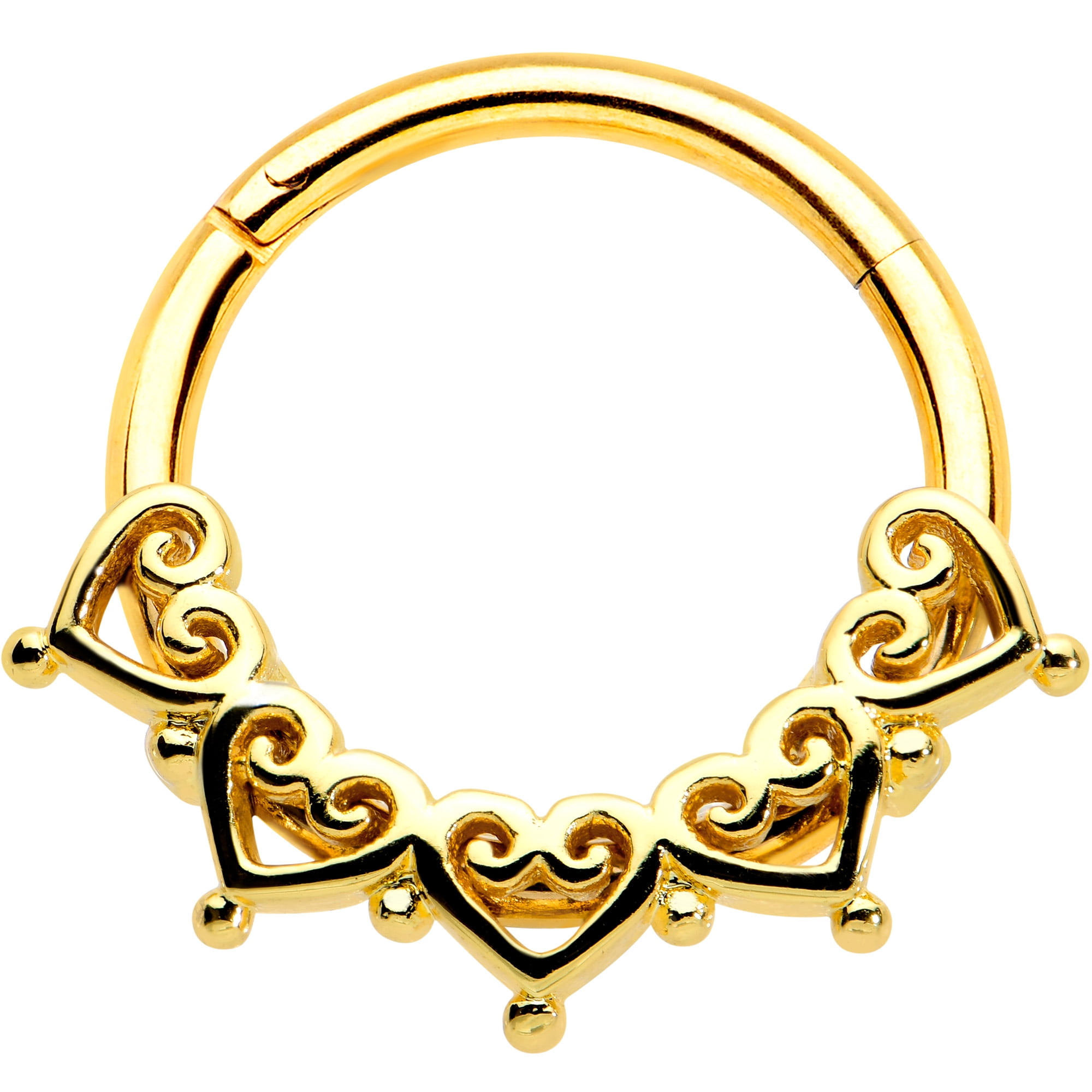 Body Candy 16G Stainless Steel Clicker Hinged Segment Septum Seamless ...