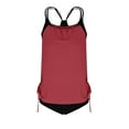 FRSASU Women Plus Size Tankini Swimsuit with Chest Cushion Two Piece ...