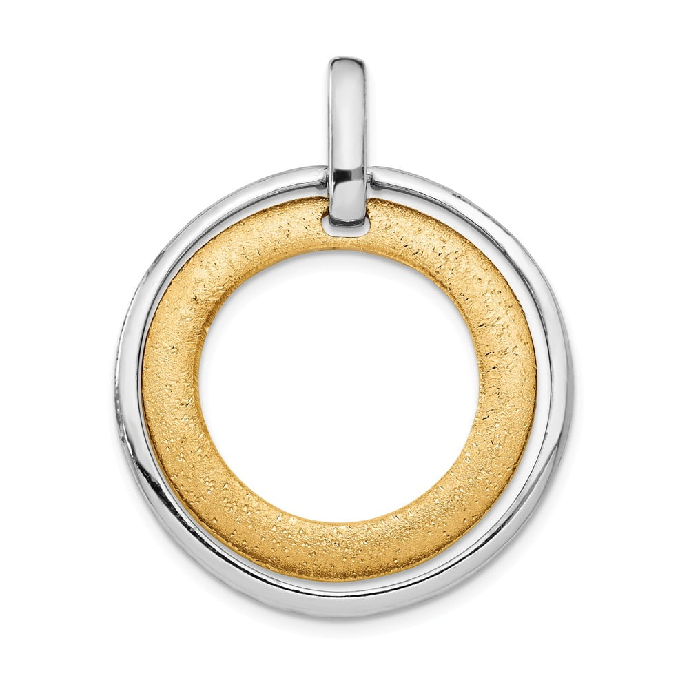Leslie's 925 Sterling Silver Gold-tone Flash 24k Plated Pendant; for ...