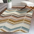 Elin Chevron High-Low Multi/Cream 4 ft. x 6 ft. Area Rug - Walmart.com