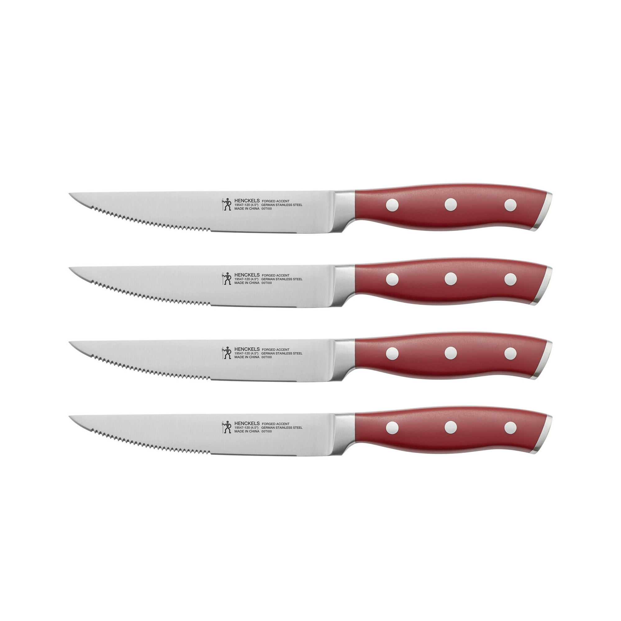 Click here for Henckels Forged Accent 4 Piece Steak Set  Red prices