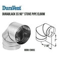 DuraVent 8 in. Stainless Steel Single Wall 90 Degree Elbow Stove Pipe ...