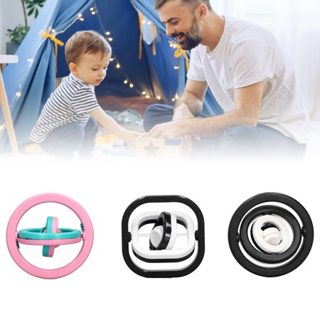 LAFGUR 3D Flip Toy,3 In 1 3D Gyroscopes Infinite Flip Multiaxial Circle ...