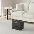 Storage Ottoman Foot Rest Stool with Thicker Foam Padded Seat. Foldable ...