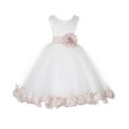 Ekidsbridal Wedding Pageant Rose Petals Ivory Tulle Flower Girl Dress ...