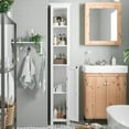 Tall Slim Bathroom Storage Cabinet with Adjustable Shelves ...