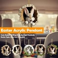 2D Acrylic Easter Bunny Hanging Ornaments, Vintage Tree Decor with Egg ...