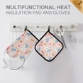 2 PCS Oven Baking Gloves Set Heat Resistant Oven Mitt & Pot Holder Set ...